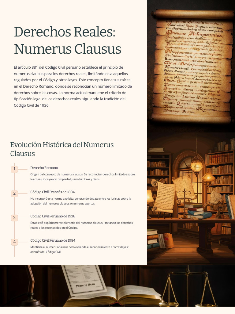 Derechos Reales Numerus Clausus 881 CC | PDF | Propiedad | Derechos