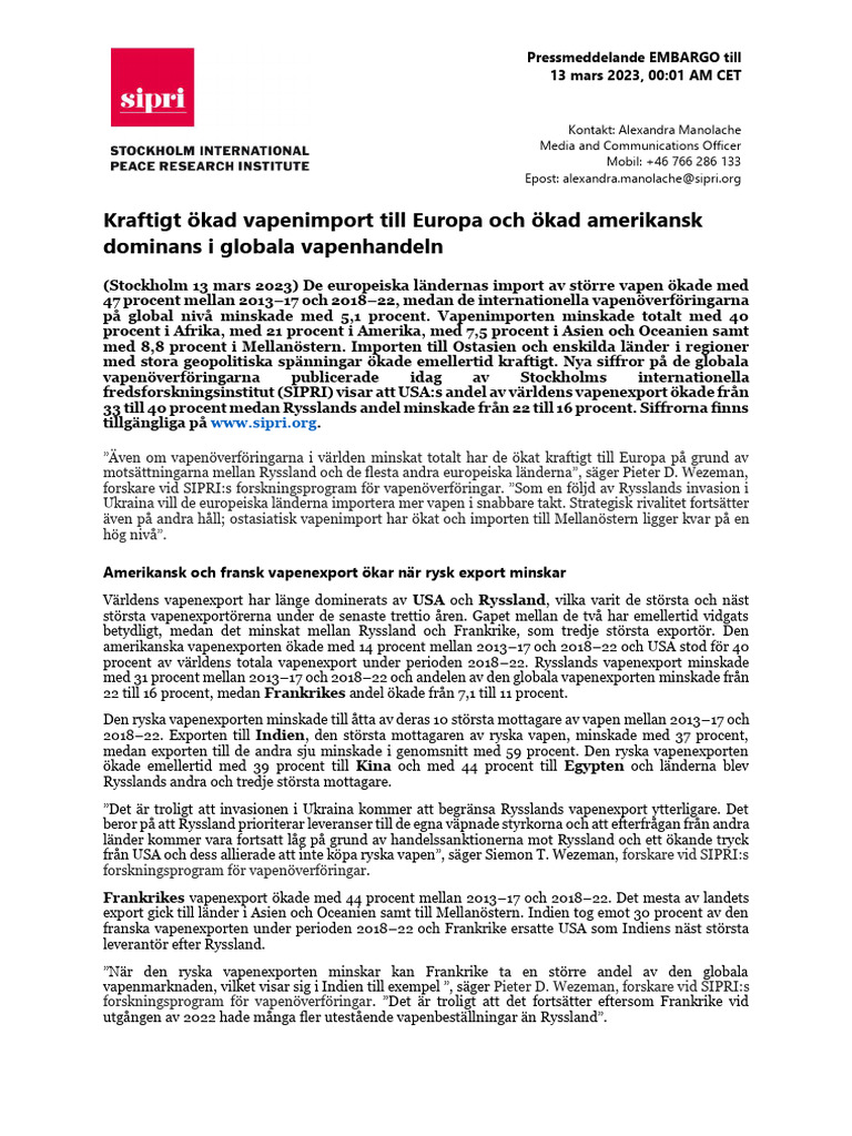 At Press Release Swe | PDF