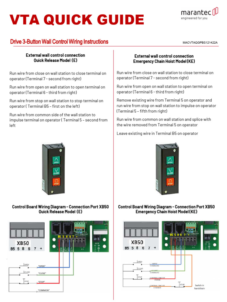 Wall Control Wiring Instructions Guide | PDF
