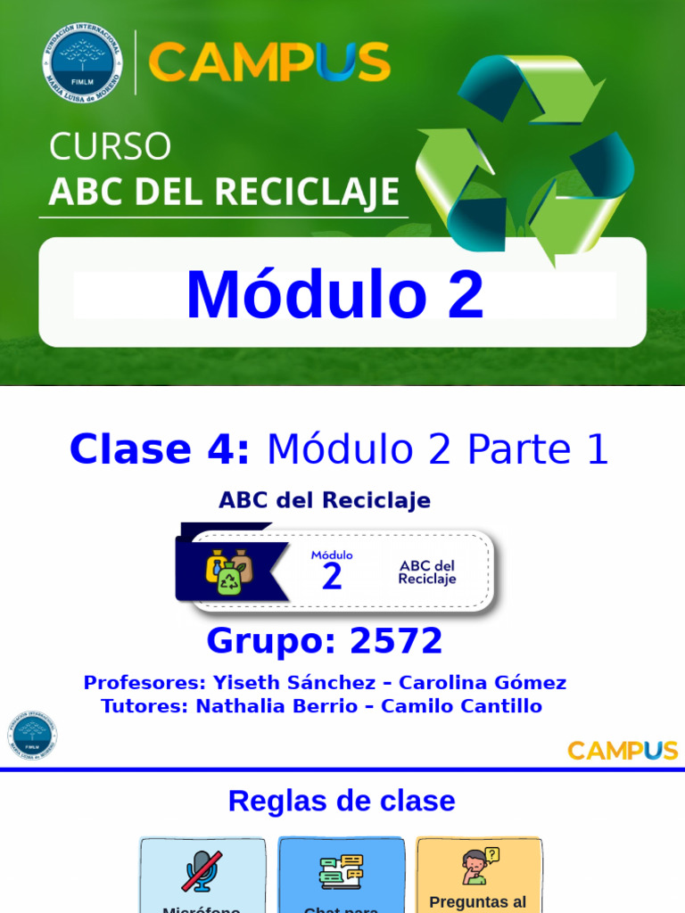Módulo 2 Parte 1 - 2 Diapositivas de Repaso - Profesores - ABC Del Reciclaje | PDF | Reciclaje ...