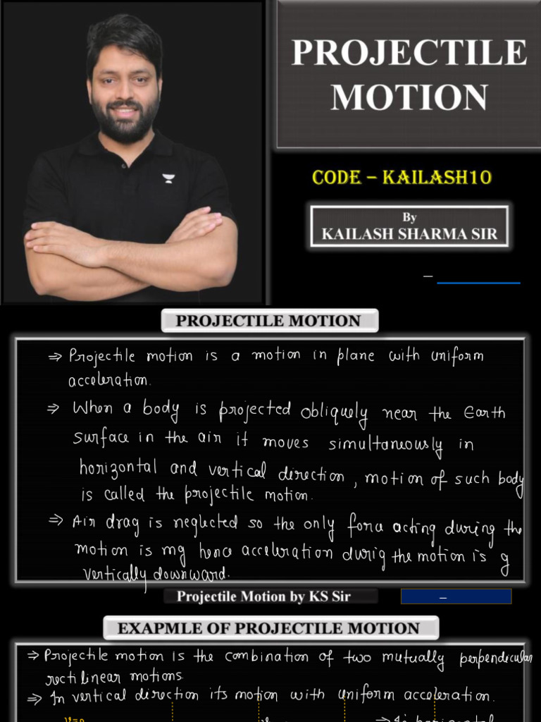 Projectile Motion Notes | PDF
