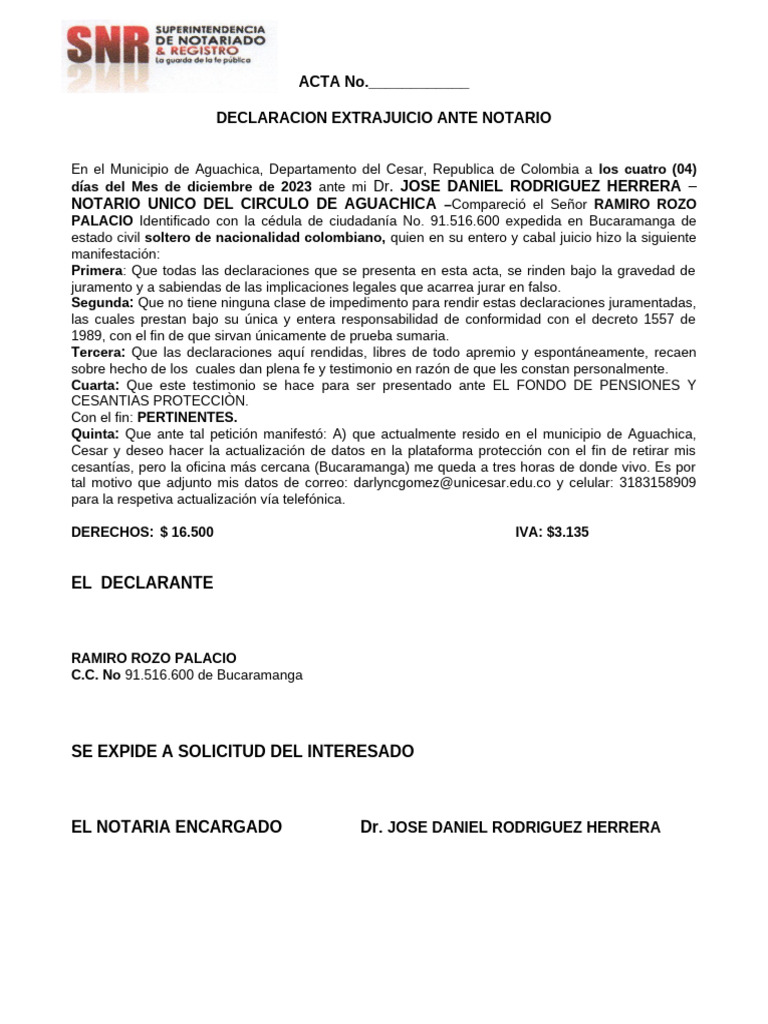 Extrajuicio Ramiro | PDF