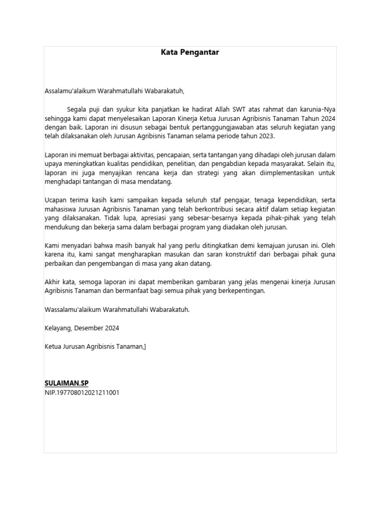 Laporan Dan Sk Kajur | PDF