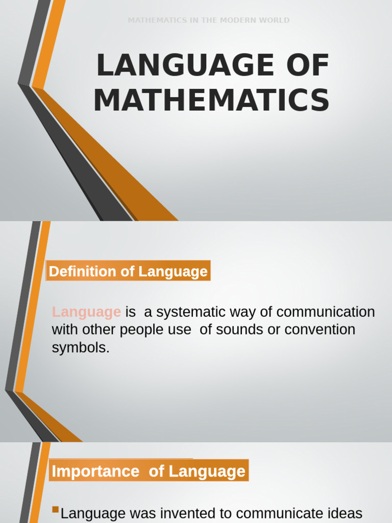 Language of Mathematics | PDF | Mathematics | Mathematical Logic