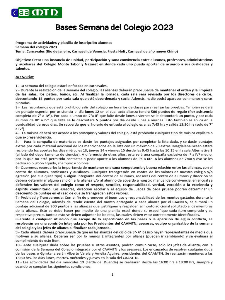 Bases 2023 Oficial | PDF | Bailes