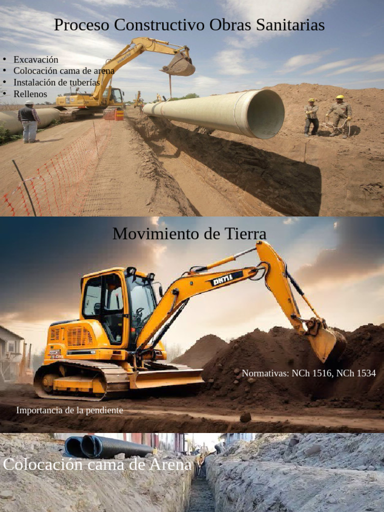 Proceso Constructivo de Obras Sanitarias | PDF