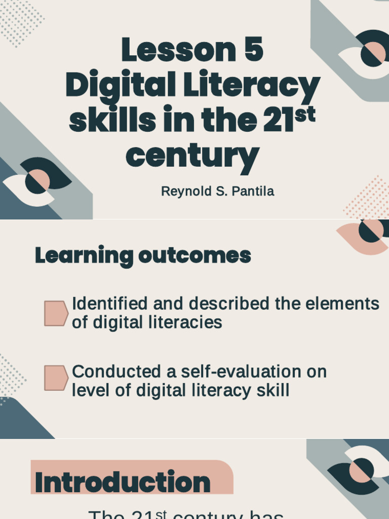 Module 3 Lesson 5 Digital Literacy Skills in The 21st Century | PDF ...