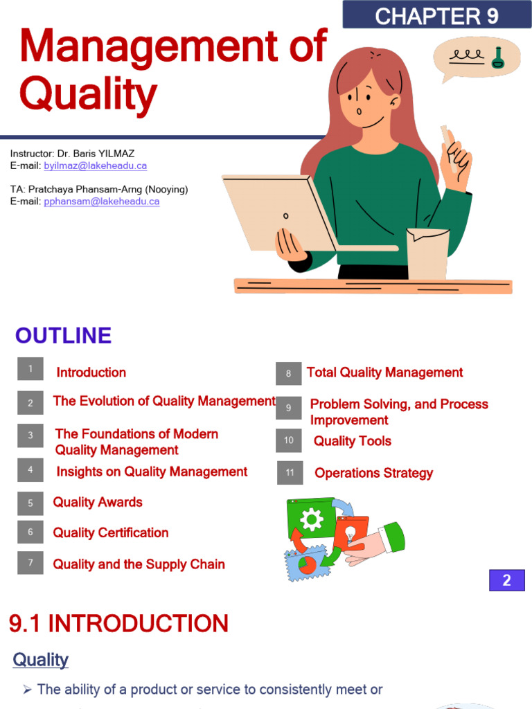 Lecture 14 and 15 CHAPTER 9 Management of Quality | PDF | Quality Management | Quality (Business)