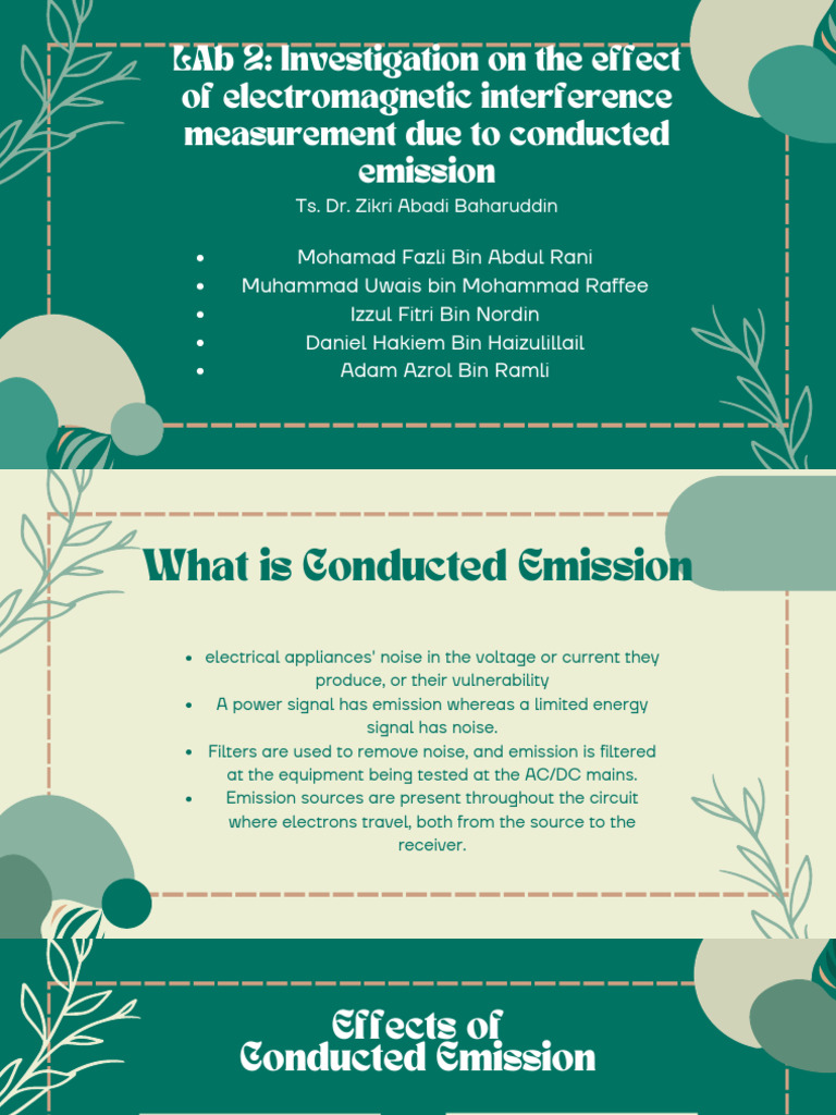 LAb 2 Investigation On The Effect of Electromagnetic Interference ...