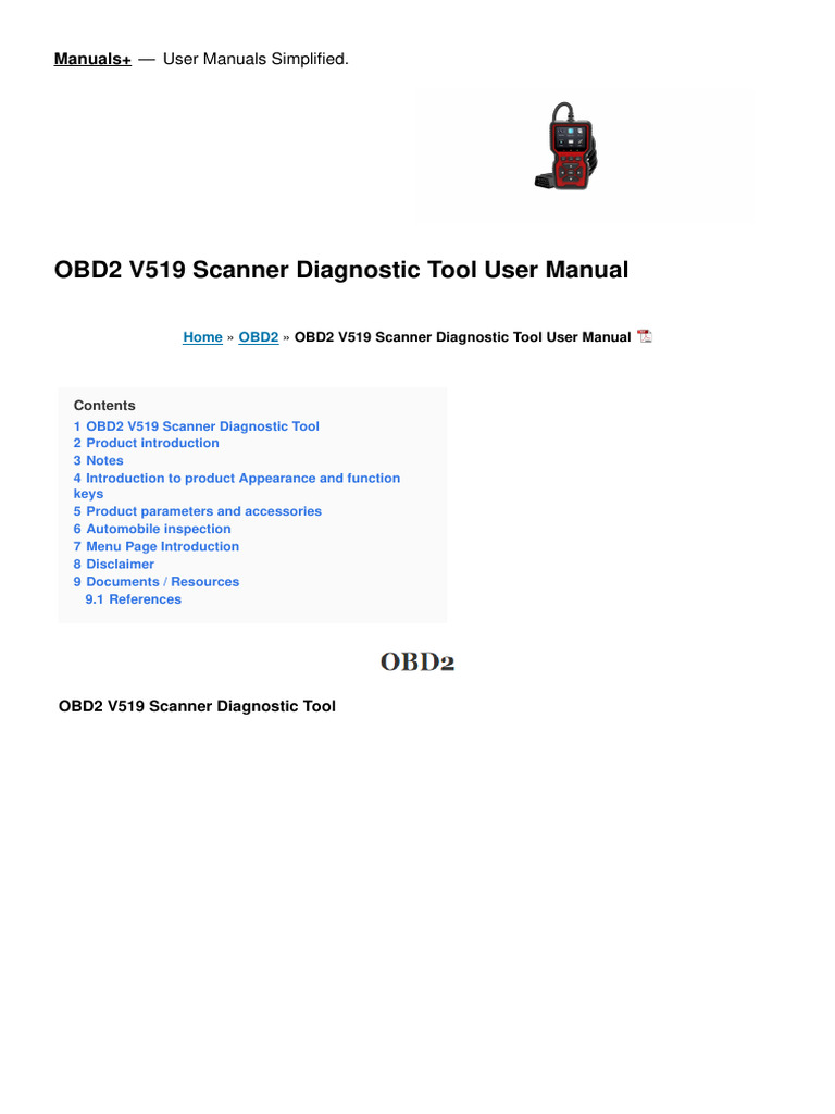 v519 Scanner Diagnostic Tool Manual | PDF | Image Scanner | Computing
