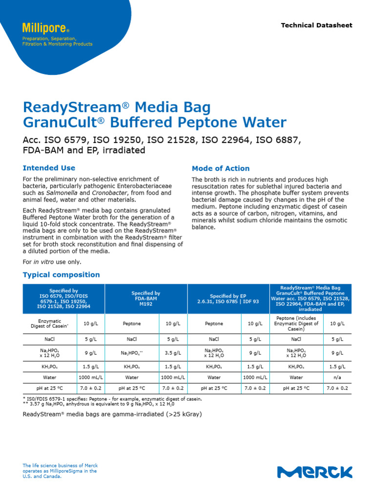 Ds Readystream Media Bag MK | PDF | Buffer Solution | Bacteria