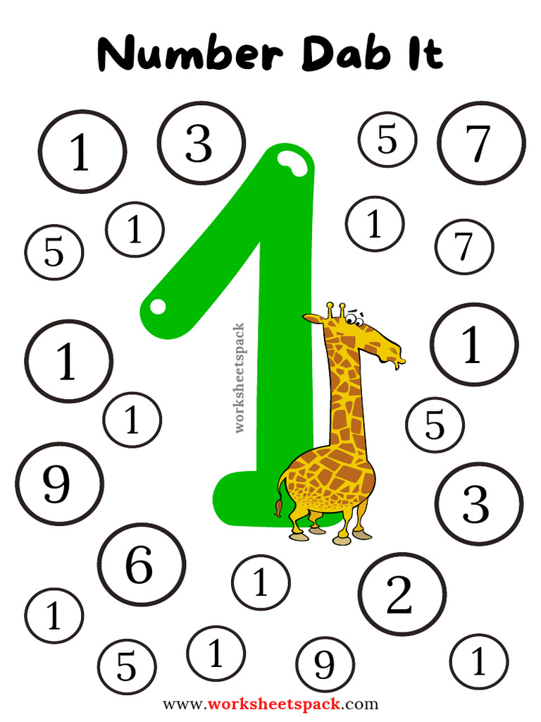 Number Dab It Worksheet | PDF