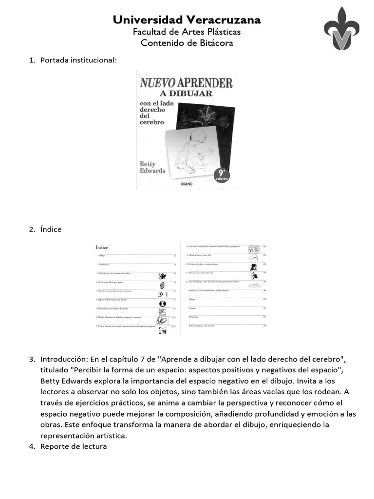 Contenido Bitacora Dibujo UV 5 | PDF | Percepción | Aprendizaje