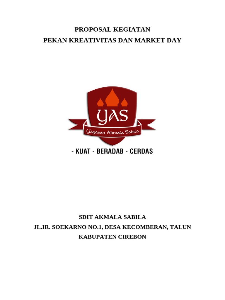 00 Rancangan Proposal Pekan Kreatifitas Anak Sdit Akmala Sabila-1 | PDF
