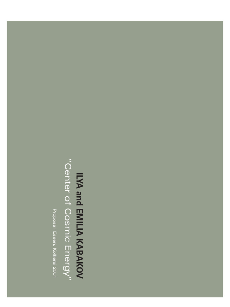 Ilya and Emilia Kabakov 01 17 | PDF | Intuition | Earth