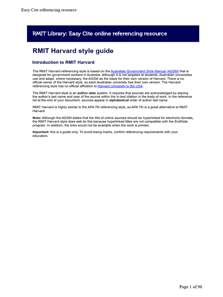 Harvard | PDF | Citation | Quotation Mark