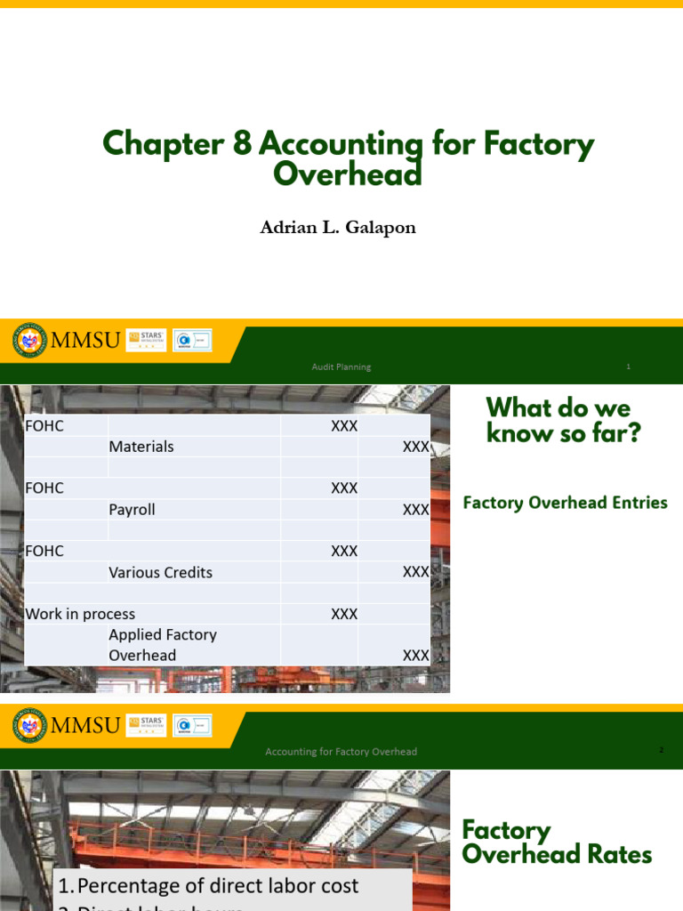 Factory Overhead Accounting Methods | PDF | Accounting | Financial Services
