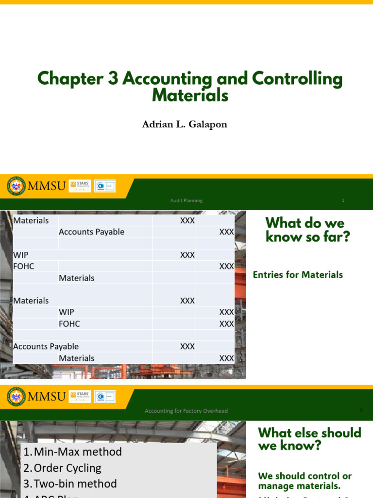Chapter 6 Accounting For Materials | PDF | Debits And Credits | Depreciation