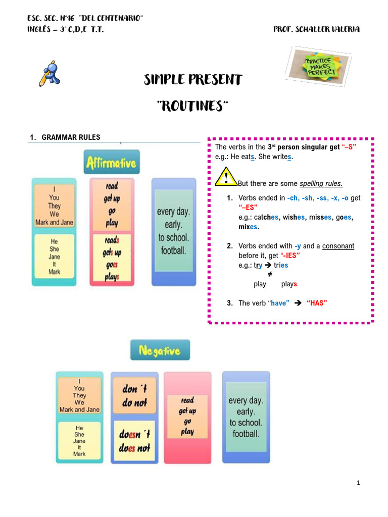 Simple Present Revision Material - 2023 | PDF | Linguistics | Grammar