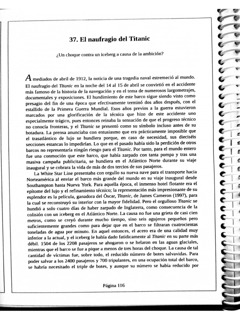 4to. Naufragio Del Titanic | PDF