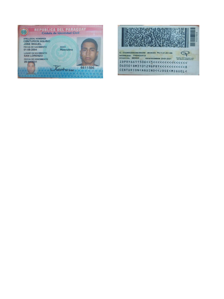 Cedula de Jose | PDF