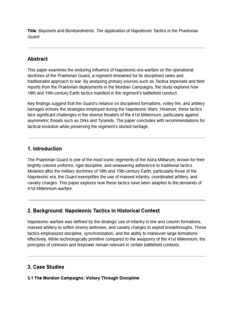 Preatorian Tactics | PDF | Military Tactics | Maneuver Warfare