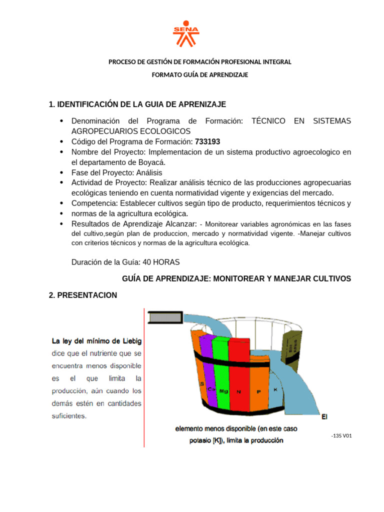 GFPI-F-019 - Formato - Guia - de - Aprendizaje Monitoreo y Manejo de Cultivos | PDF ...