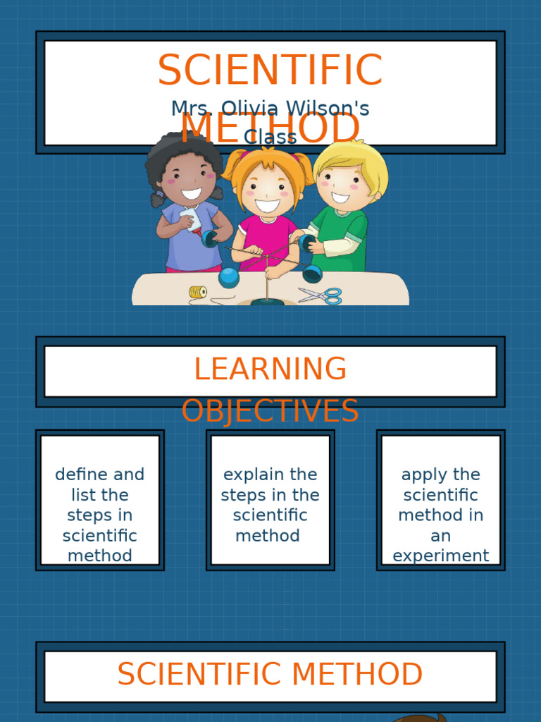 Blue and Orange Illustrative Science Scientific Method Presentation - 20230829 - 160148 - 0000 | PDF