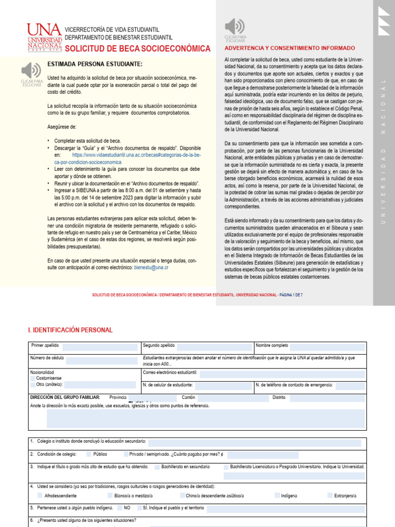 Formulario Solicitud Beca Socioeconomica 2024 v2 | PDF | Pensión