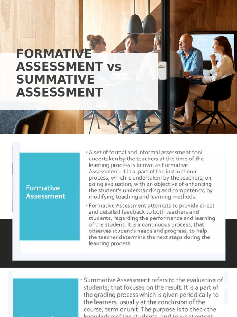 FORMATIVE ASSESSMENT Vs SUMMATIVE ASSESSMENT | PDF