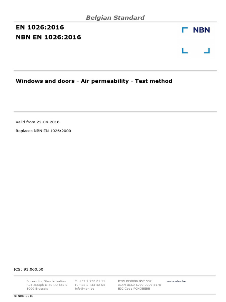 NBN EN 1026-2016 | PDF | Accuracy And Precision | Pressure