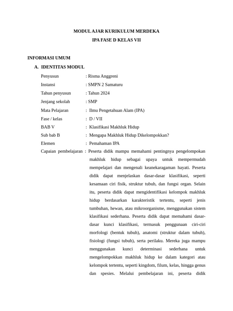 MODUL AJAR B fixx | PDF