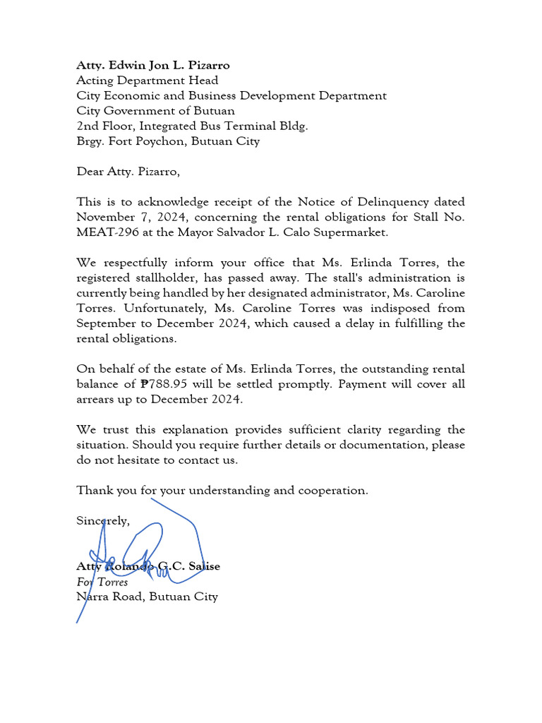 Torres Letter1 | PDF