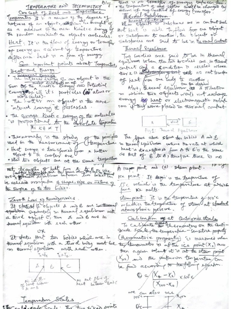 phy 002 temperature and thermometry | PDF