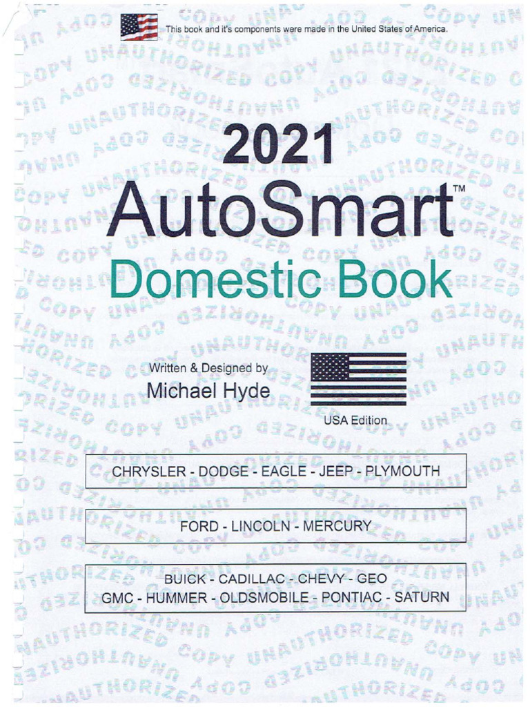 (2021) AutoSmart - Domestic Book - Unlocked | PDF