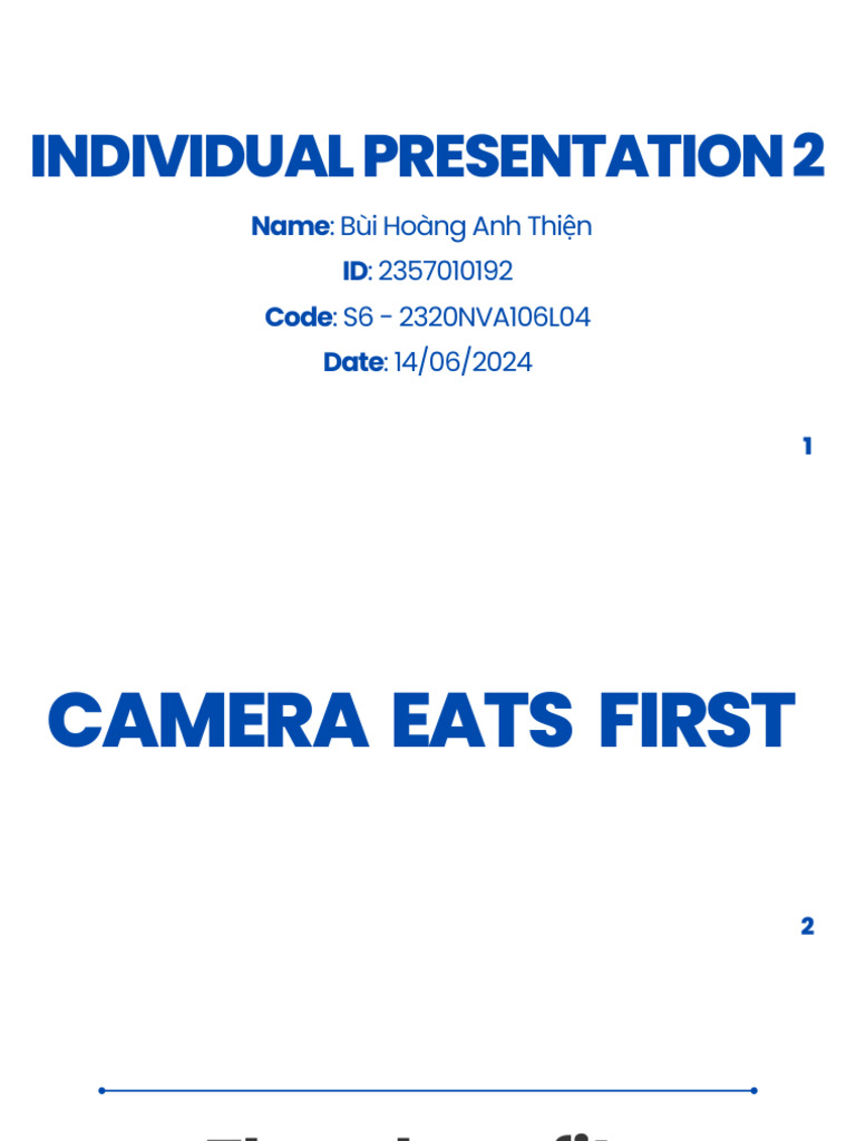 Slides Camera Eats First | PDF