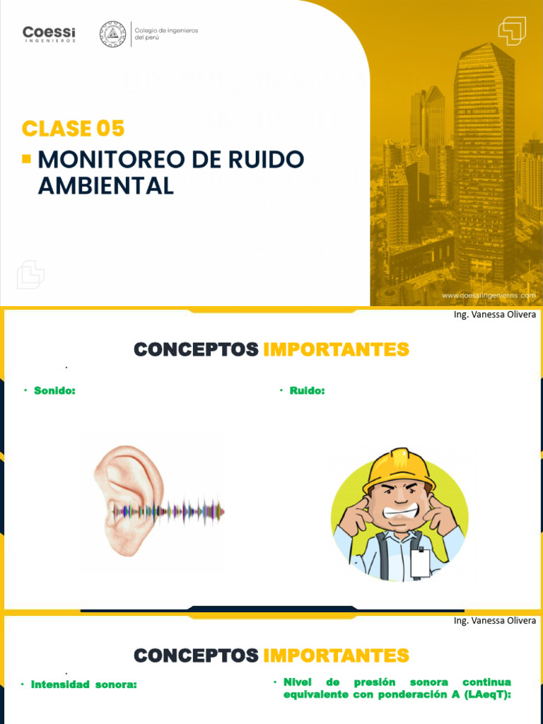 Clase 5. Monitoreo de Calidad de Ruido | PDF | Sonido | Oído