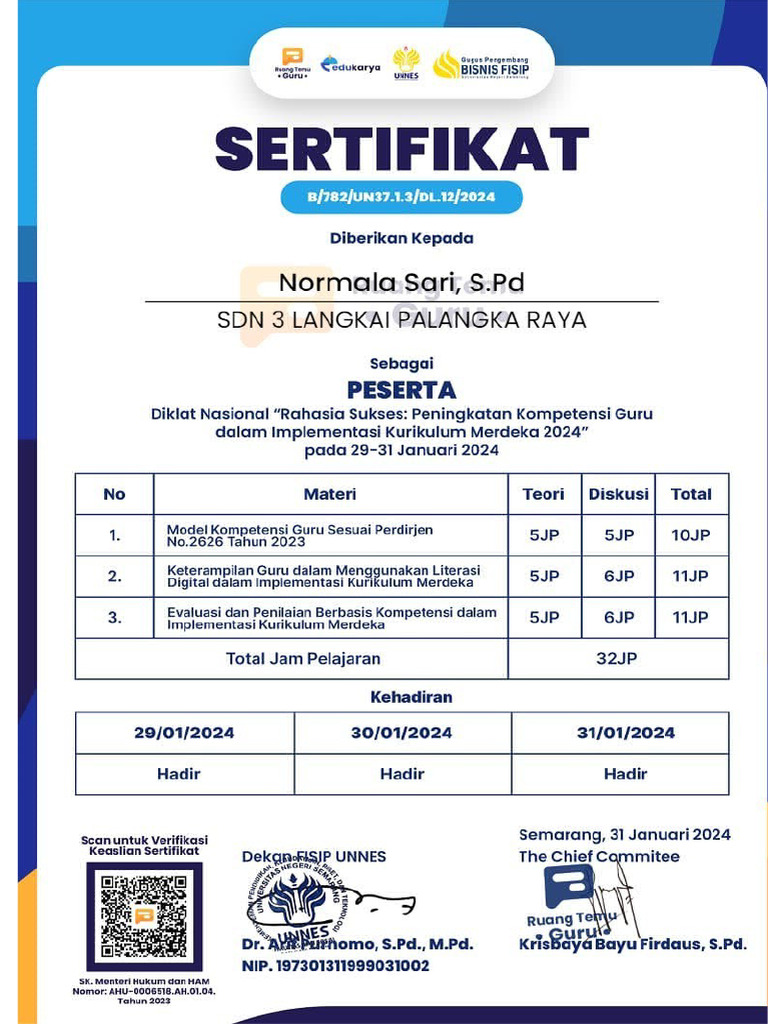 Sertifikat fitri 2 | PDF