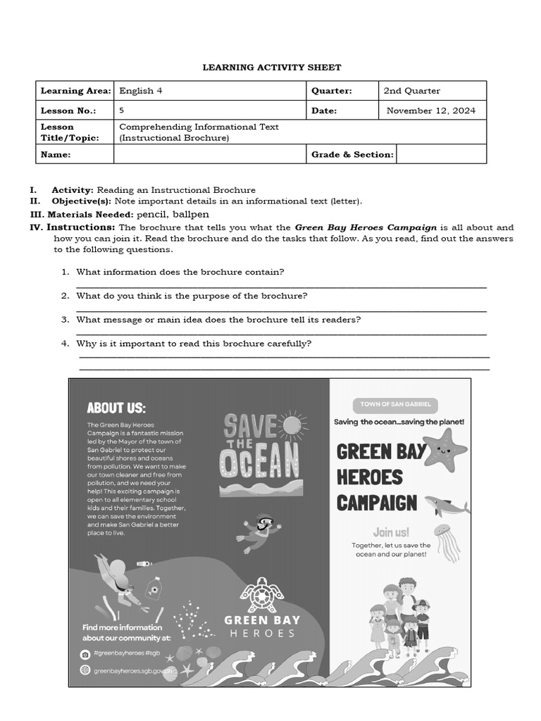 Q2_WS_English 4_Lesson 6_Home-based_Activity | PDF | Learning | Human ...