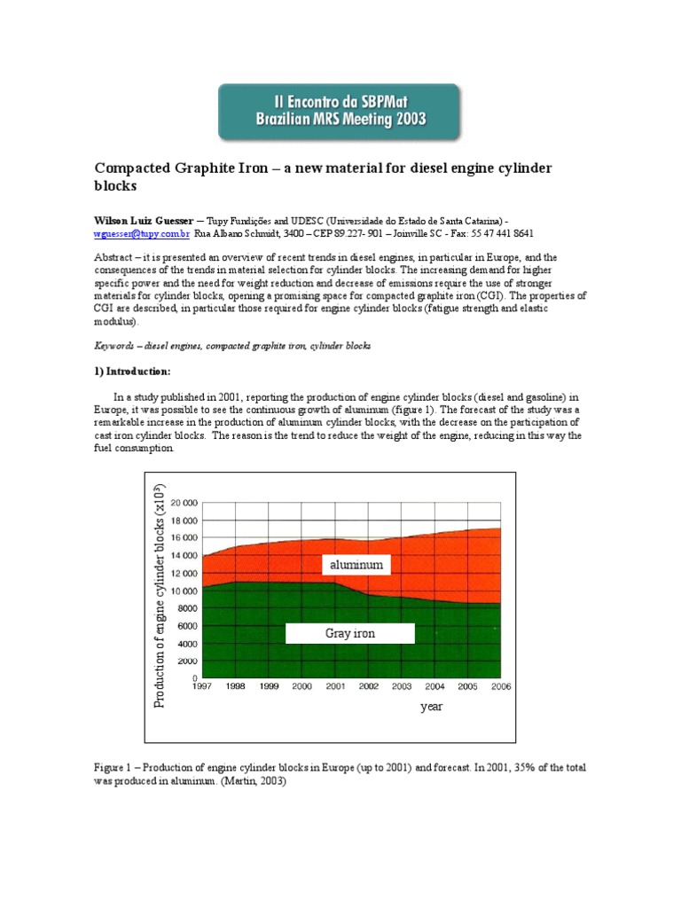 CGI Engine Cylinder Blocks SBPMat | PDF | Diesel Engine | Engines