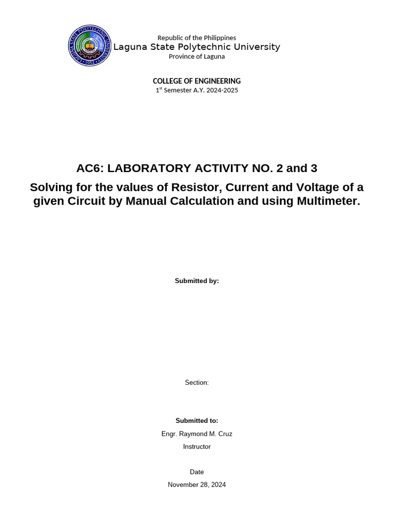 AC6 LABORATORY ACTIVITY No. 2 and 3 | PDF