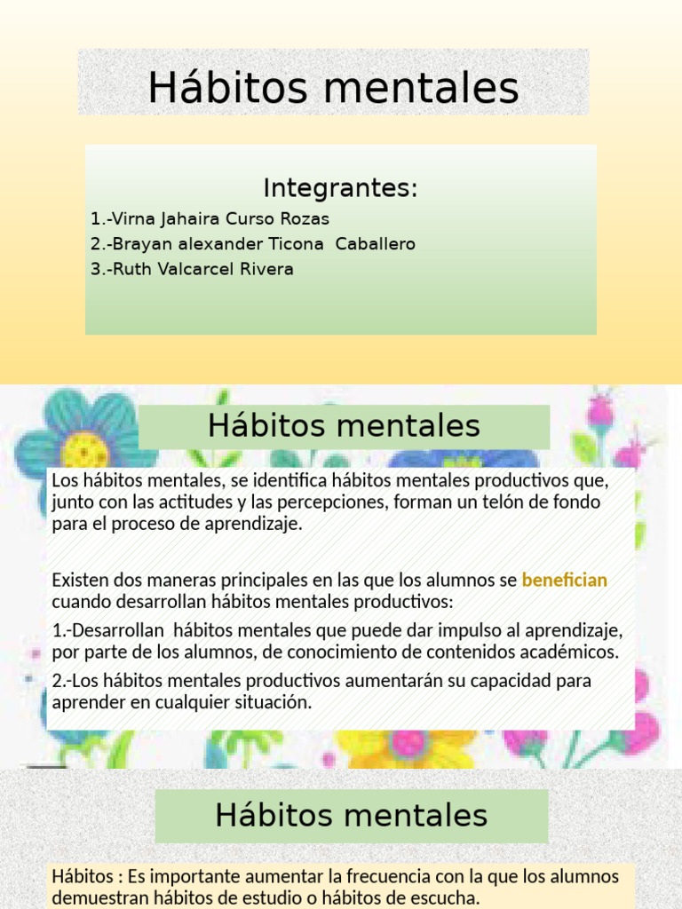 Hábitos Mentales | PDF | Mente | Aprendizaje