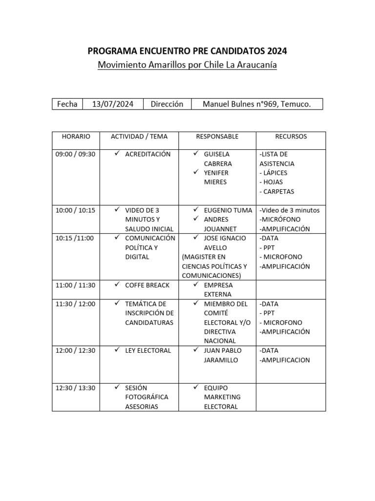 Programa Sabado | PDF