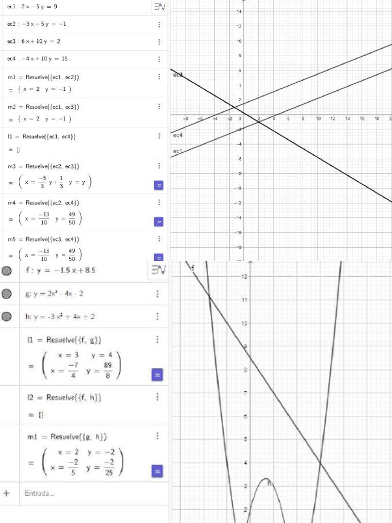 Ejercicios geogebra Junio (2) | PDF