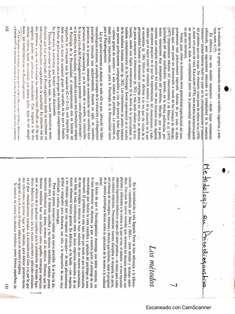 PSD Concepto y Metodología Cap 7 Fernandez Ballesteros R. | PDF