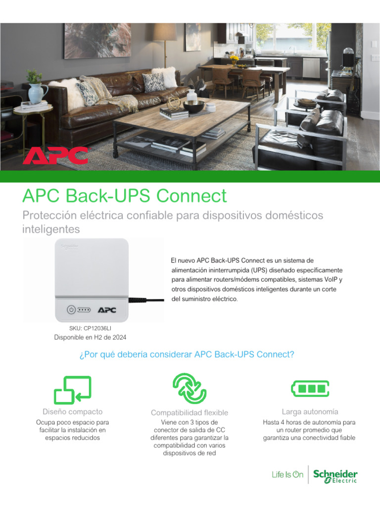 APC Back-UPS Connect (One-Pager) - ES | PDF | Bienes manufacturados ...