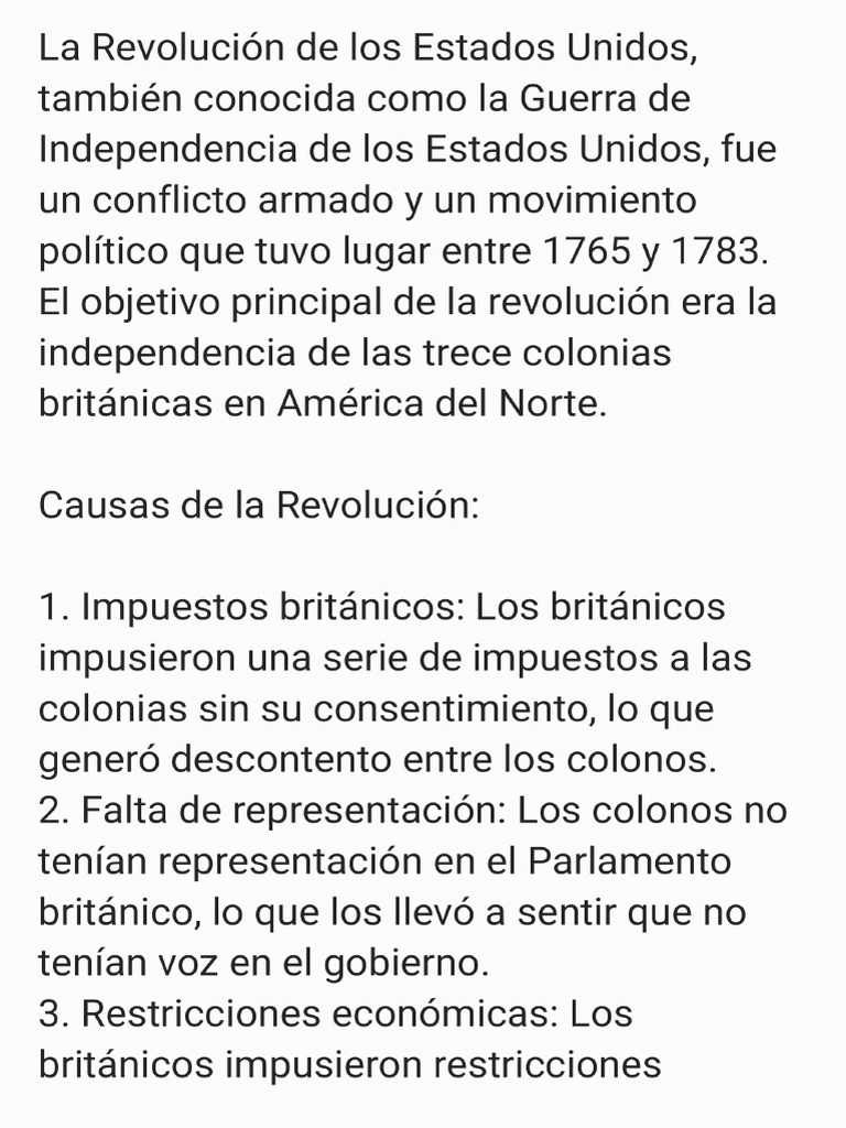 Revolución de Estados Unidos | PDF