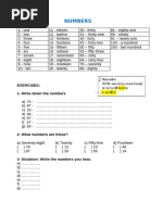 English Numbers 1 To 100 Worksheet | PDF