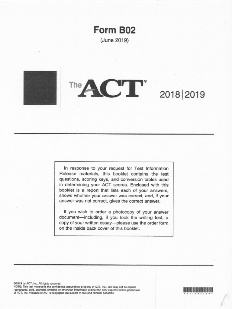ACT Diagnostic E (B02) 2 | PDF