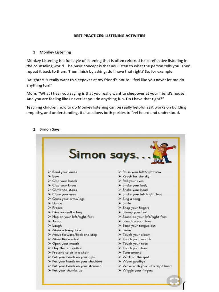 BEST PRACTICES Listening | PDF | Cognitive Science | Cognition